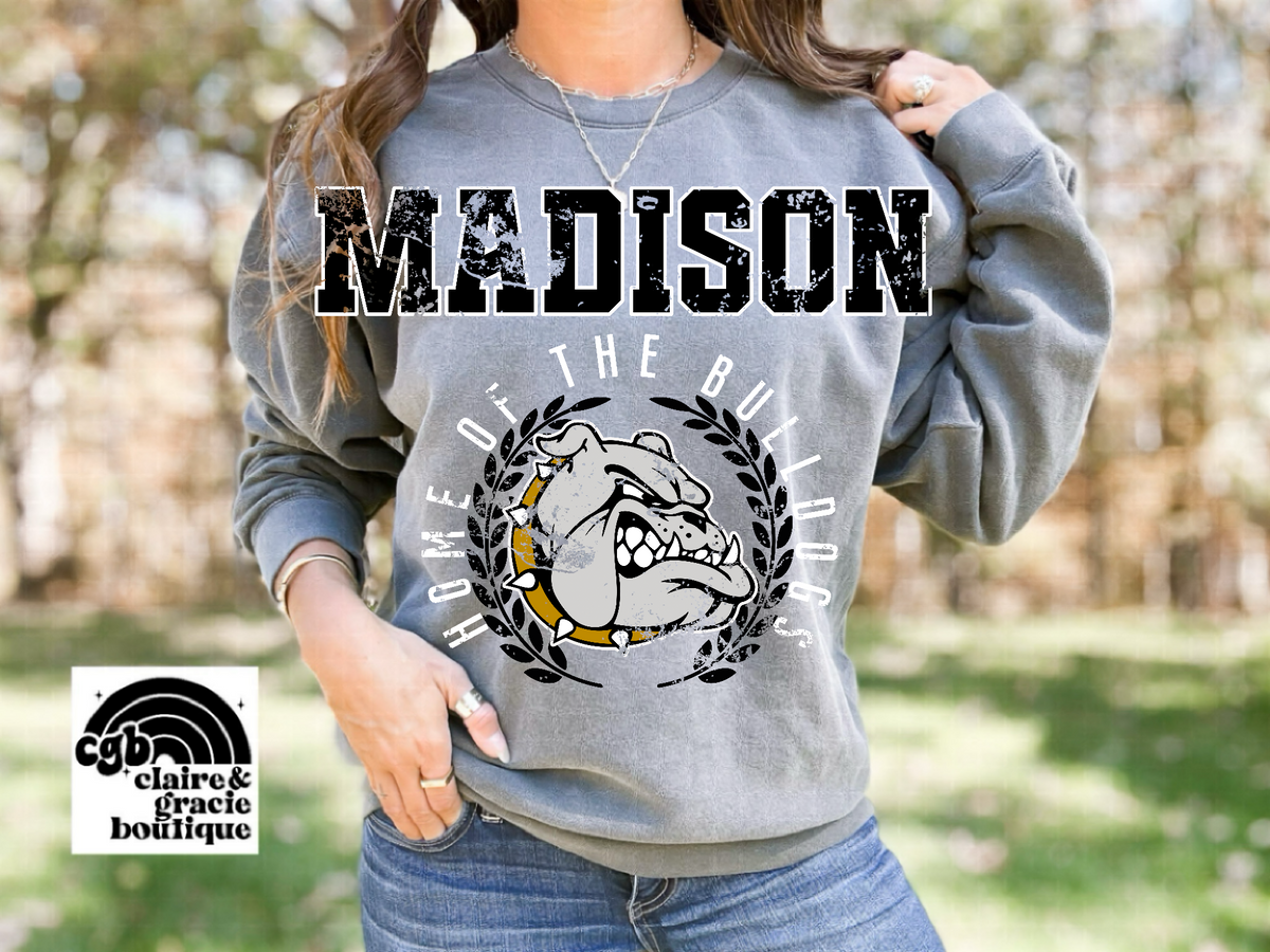 Madison Bulldogs Chest Design | School Spirit – Claire and Gracie Boutique