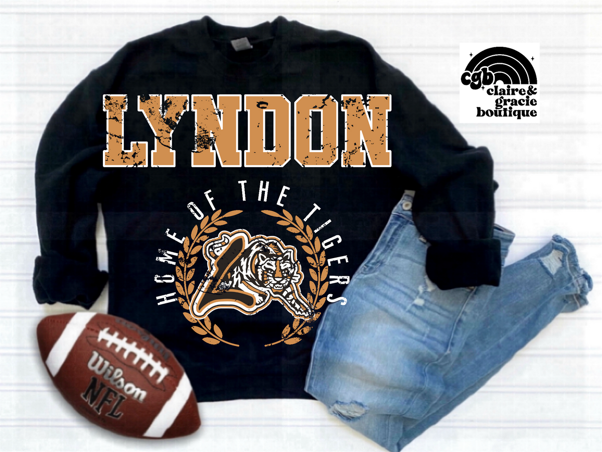 Lyndon Tigers Chest Design | School Spirit – Claire and Gracie Boutique